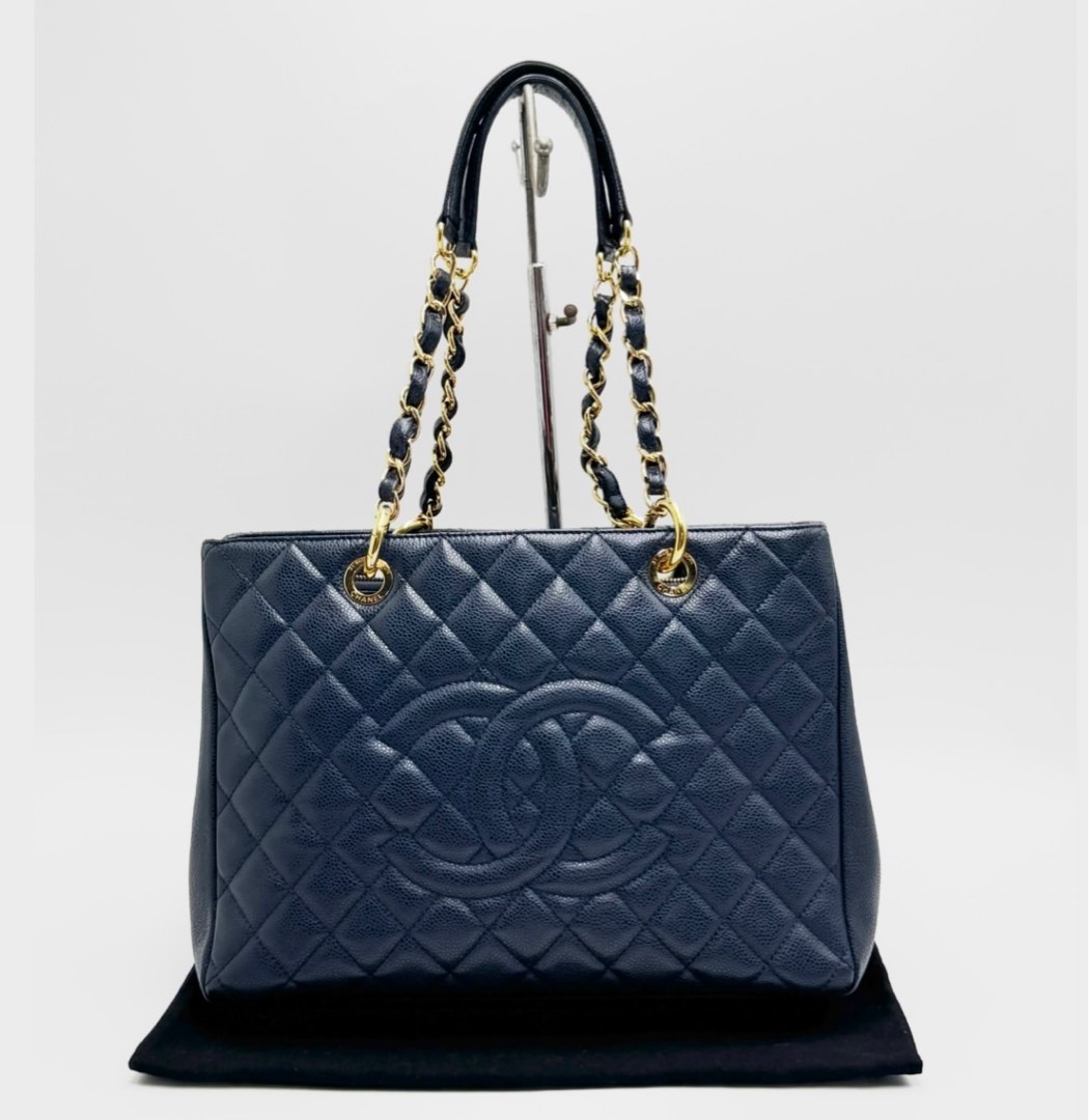 In mint condition!!! CHANEL GST Navy Blue, Luxury, Bags & Wallets on ...