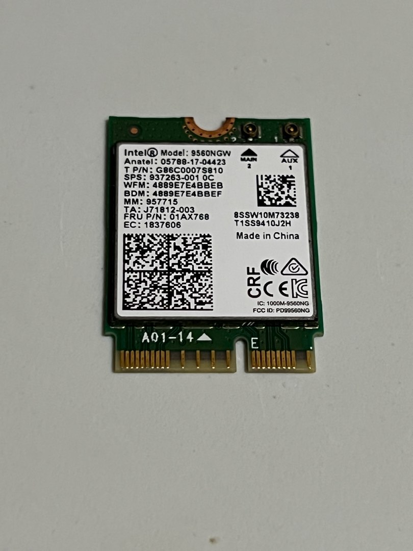 Intel Wireless-AC 9560 M.2 CNVi WiFi Card, Computers & Tech, Parts ...