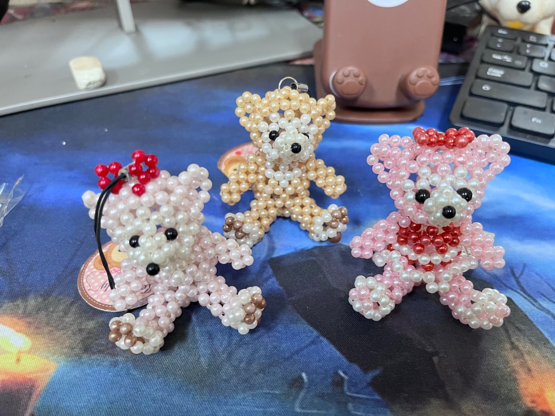KEDDY TEDDY BEADED BAG CHARM (set), Hobbies & Toys, Toys & Games on ...