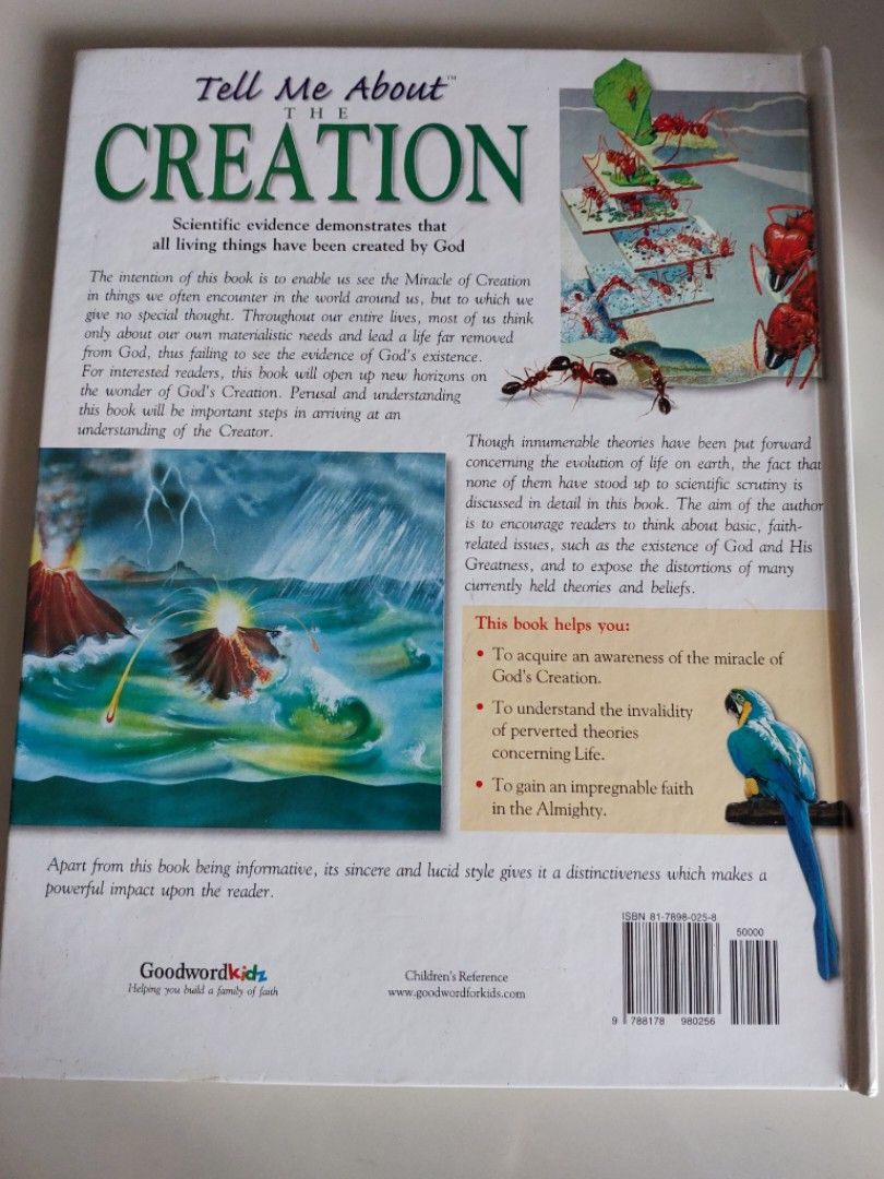 Kids encyclopedia informative book - Tell Me about the creation ...