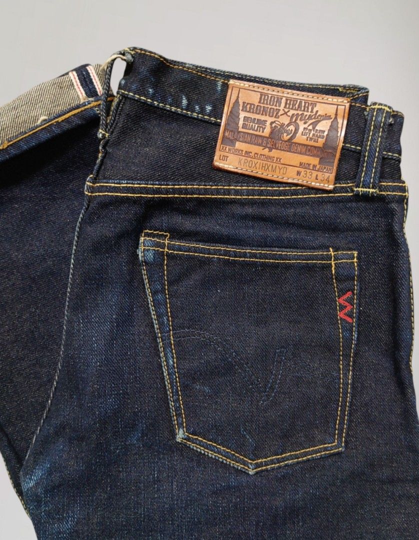 Limited 100pcs iron heart x Kronoz selvedge denim momotaro samurai, Men's Fashion, Bottoms ...