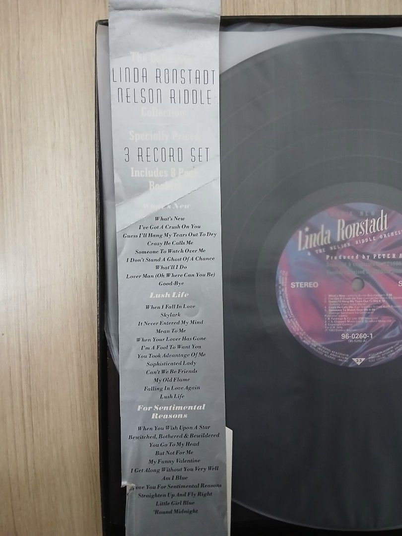 Lp Vinyl Box Set Linda Ronstadt with Nelson Riddle and His Orchestra ...