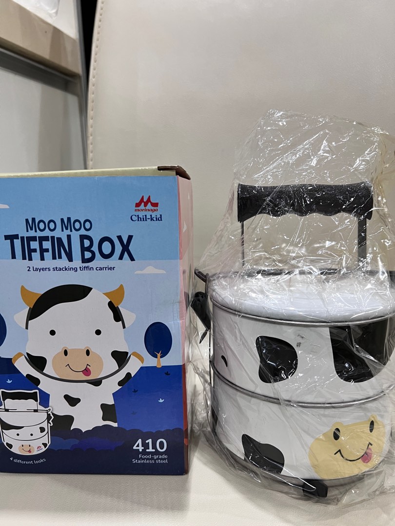 Morinaga 2 layers Moo Moo Tiffin Carrier, Furniture & Home Living ...