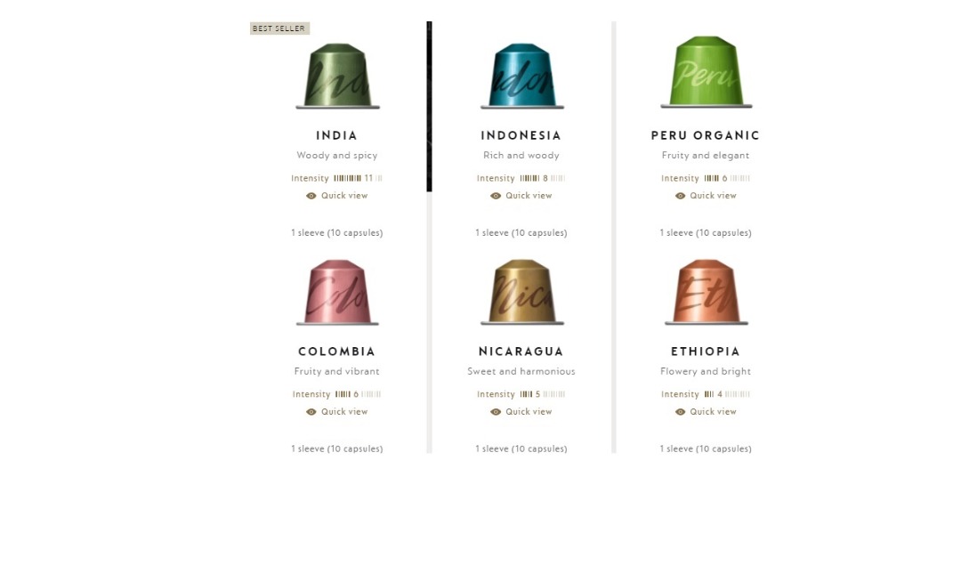 Nespresso Capsule master origin range capsule, Food & Drinks, Beverages ...