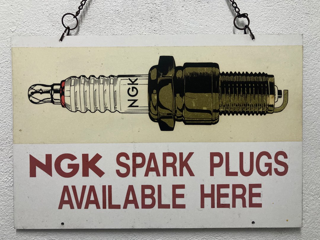 NGK spark Plug sign, Hobbies & Toys, Collectibles & Memorabilia ...