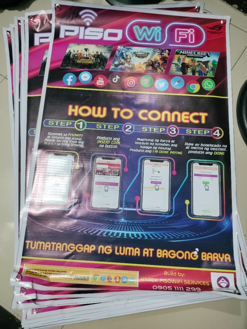 Piso Wifi PisoWifi Adopisoft How to Connect Tarp Tarpauline Banner ...