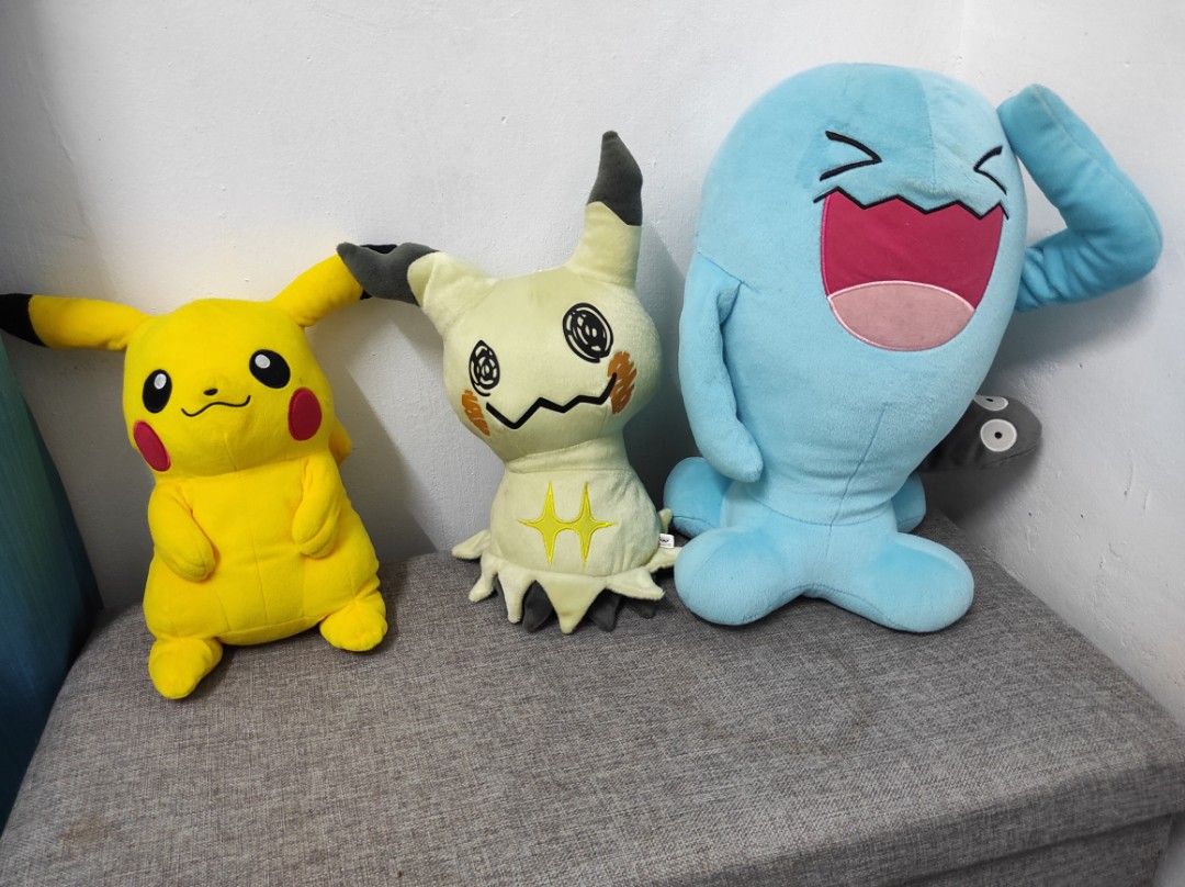Pokemon Plushie Pikachu Mimikyu Wobbuffet, Hobbies & Toys, Toys & Games ...