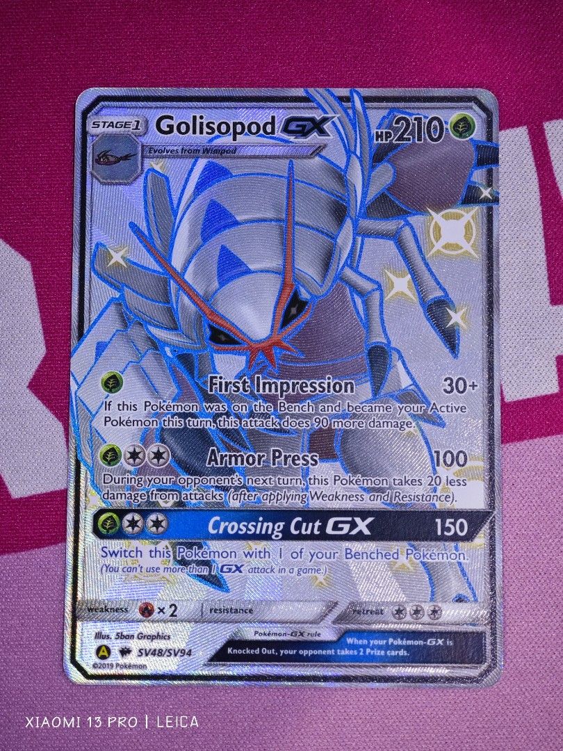 Pokemon TCG Golisopod GX Shiny, Hobbies & Toys, Toys & Games on Carousell