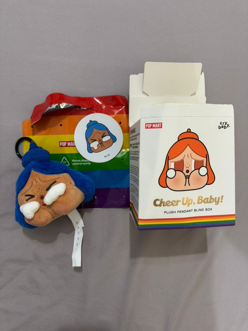 POP MART CryBaby Cheer Up, Baby! Series - Plush Pendant Blind Box (Blue ...
