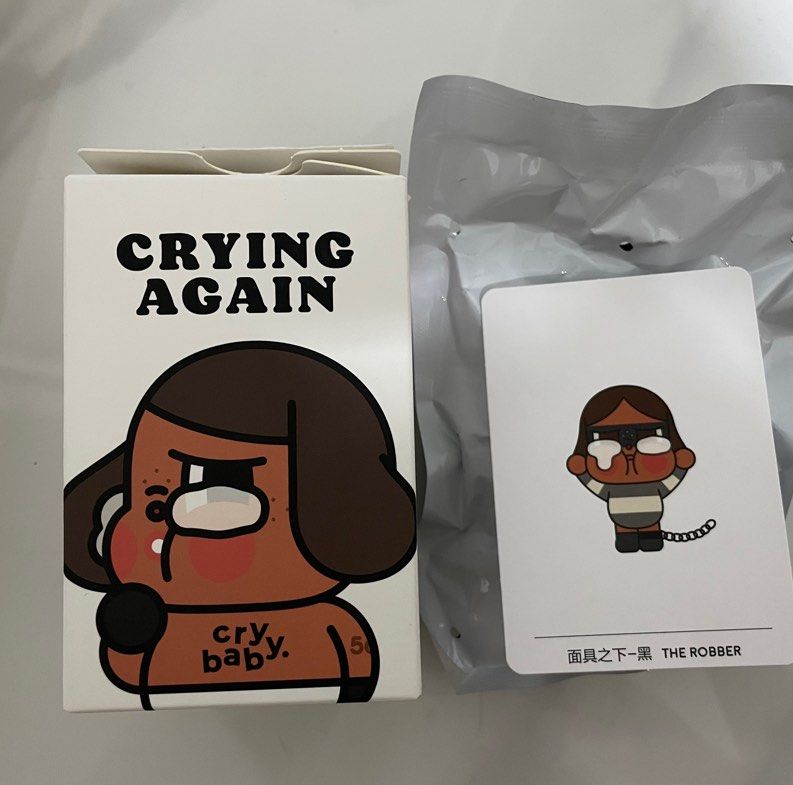POP MART CRYBABY Crying Again Series Figures the robber, Hobbies & Toys ...