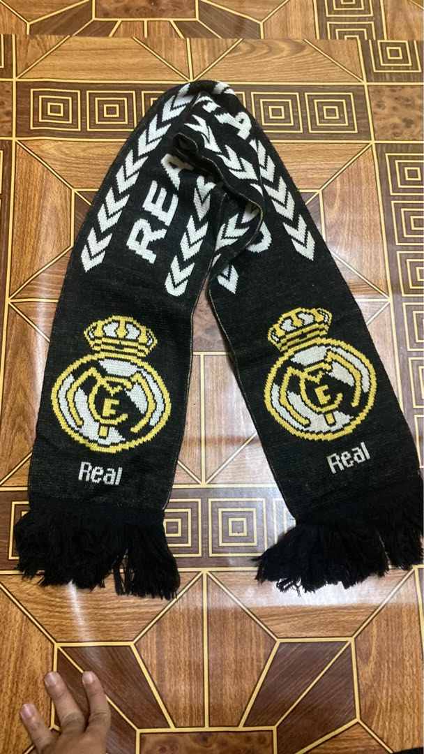 Real Madrid football club mafla bola kain, Men's Fashion, Activewear on ...