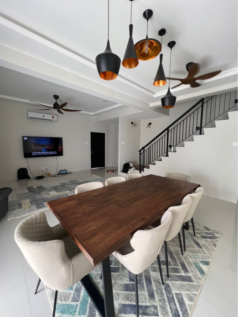 RUMA HOME 8 Seater Dining Table & Chairs, Furniture & Home Living ...