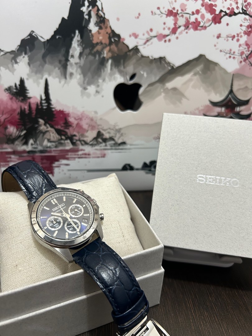 Seiko SBTR019 Chronograph (Blue Dial), Men's Fashion, Watches ...