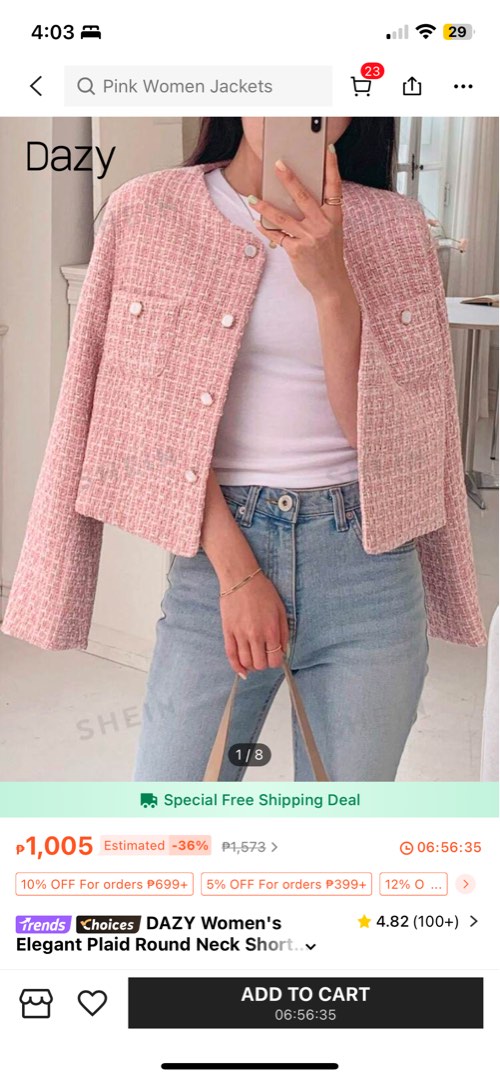 Shein Channel Inspired Blazer, Women's Fashion, Coats, Jackets and ...