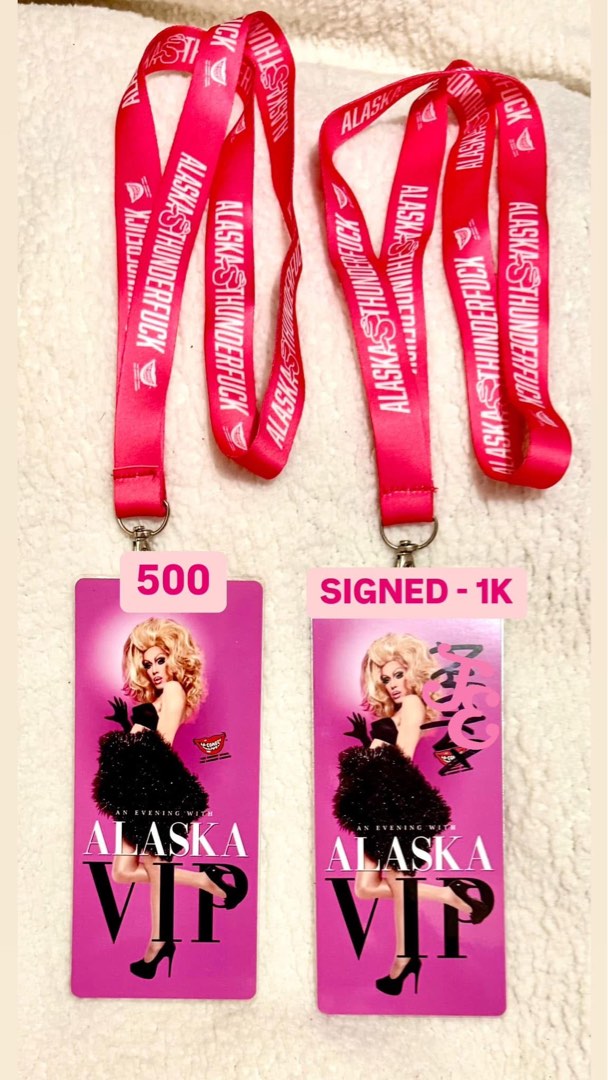 SIGNED Alaska 5000 Drag Queen Merchandise with VIP Lanyard, Hobbies ...