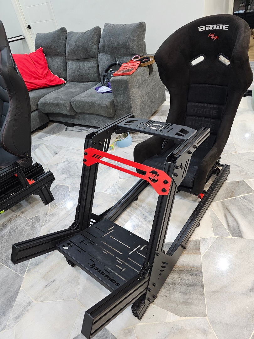 SIMMATCH Aluminium Profile Racing Simulator Rig full bucket seat ...