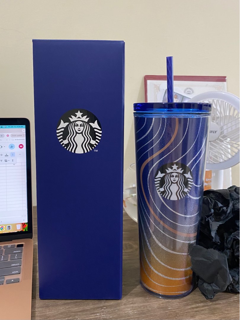 Starbucks Indigo cold cup 2025, Furniture & Home Living, Kitchenware ...