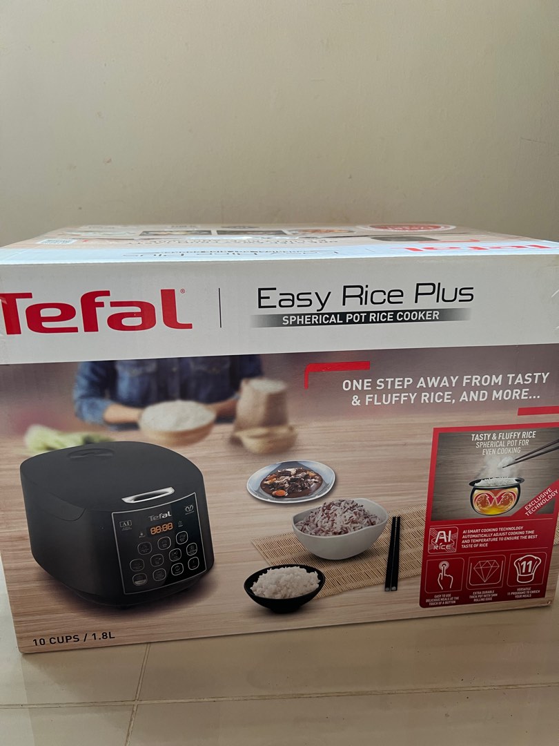 Tefal Easy Rice Fuzzy Plus Logic Rice Cooker 1.8L (RK736B), TV & Home Appliances, Kitchen ...