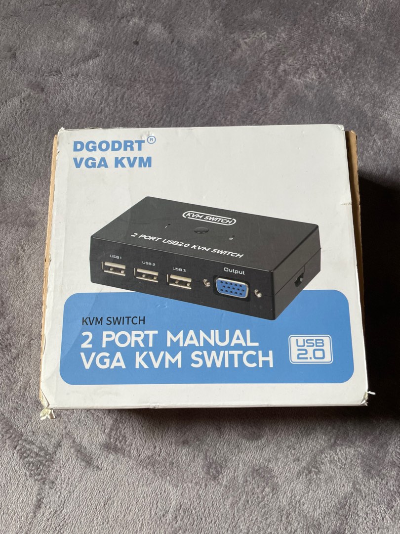 VGA KVM Switch 4 Port, USB VGA KVM Switcher for 4 Computers Share 1 ...