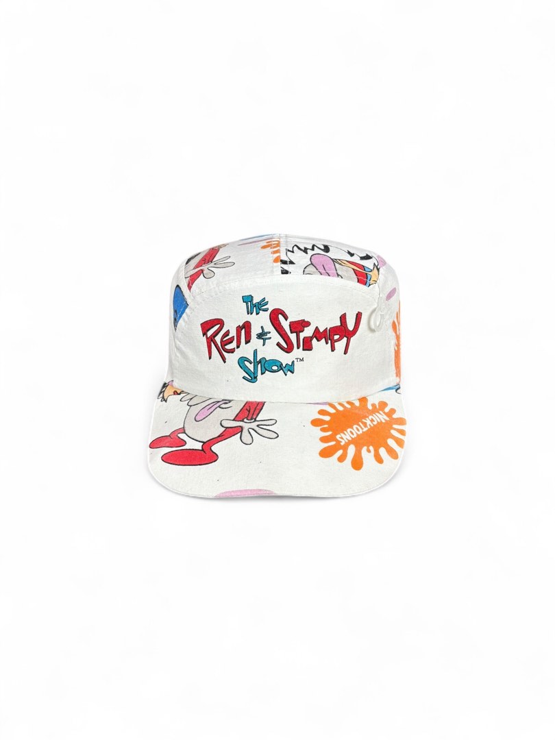 Vintage 1992 Ren & Stimpy Cartoon AOP 5-Panel Cap Strapback, Men's ...