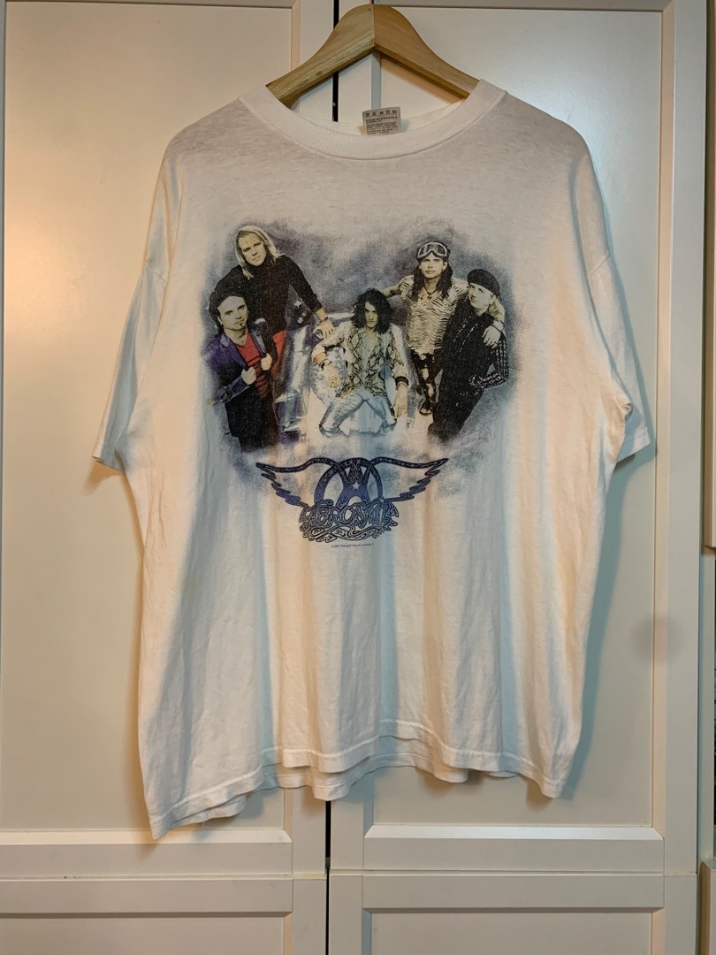 Vintage Aerosmith Nine Live Tour 1997, Men's Fashion, Tops & Sets ...