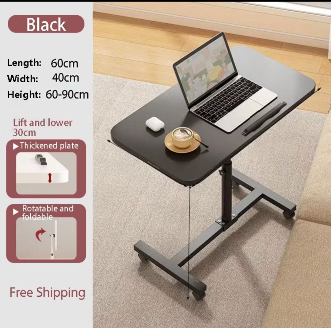 WUD Folding Bedside Table Movable Office Study Table Computer Table ...