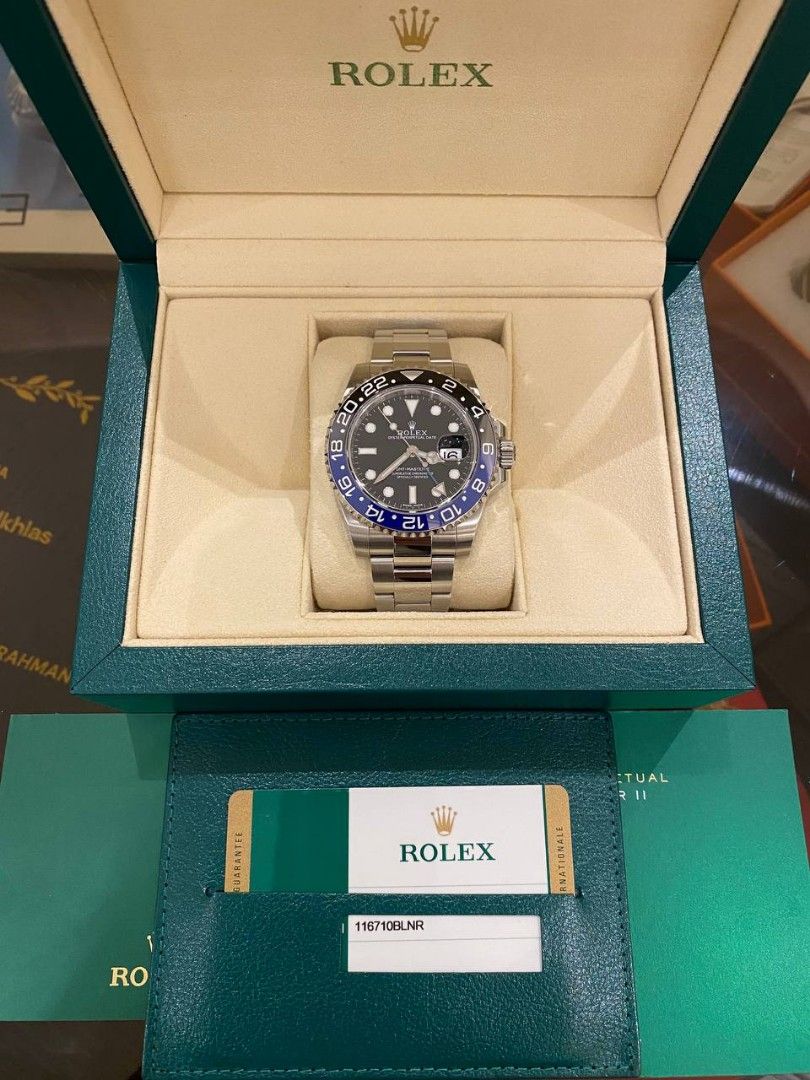 2015 ROLEX GMT-MASTER II BATMAN REF 116710LB 40MM AUTOMATIC WATCH -FULL ...