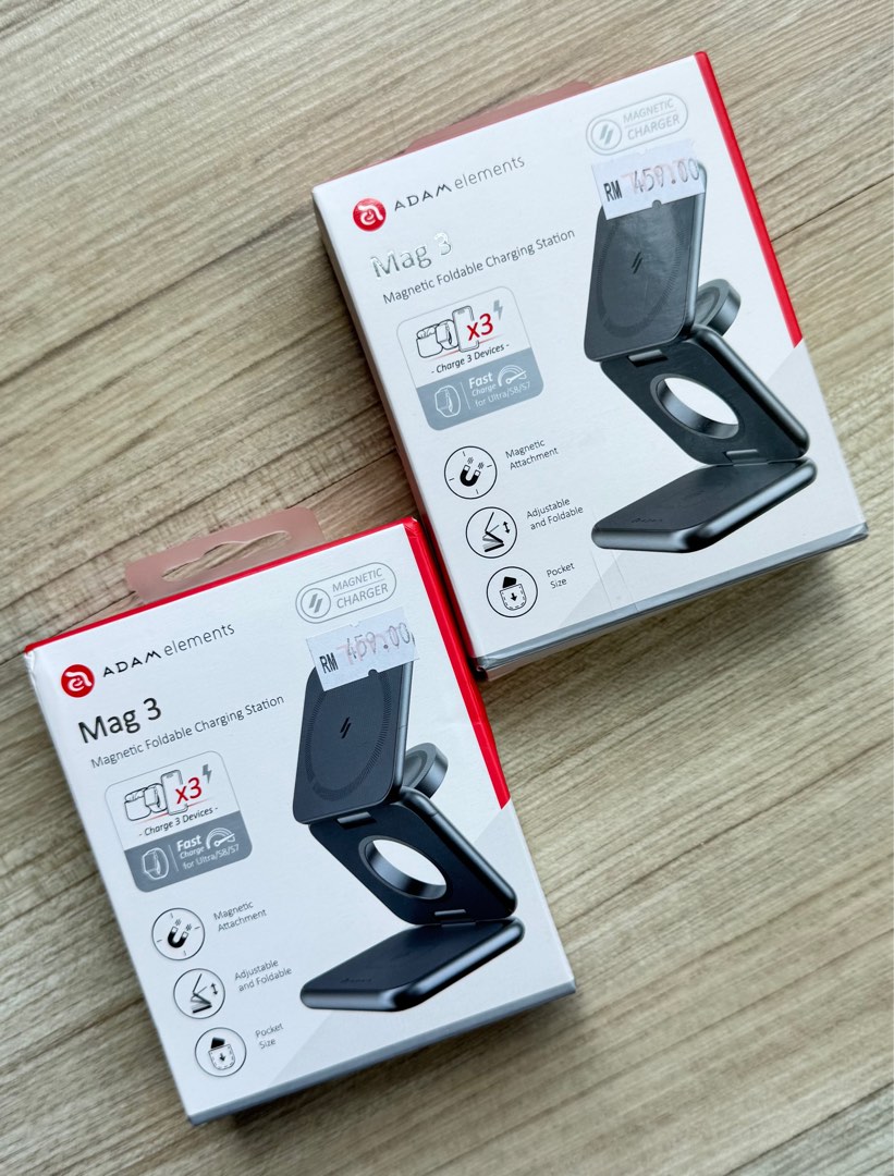 ADAM elements Mag 3 Magnetic 3 in 1 Foldable Travel Charging Station ...