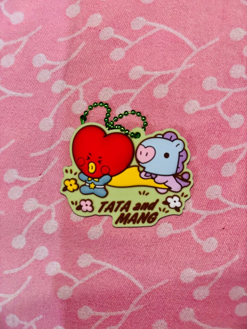 BT21 Tata and Mang Keychain, Hobbies & Toys, Memorabilia & Collectibles ...