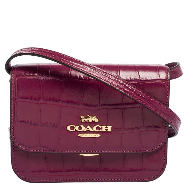 Coach Mini Brynn Crossbody in Dark Berry, Women's Fashion, Bags ...