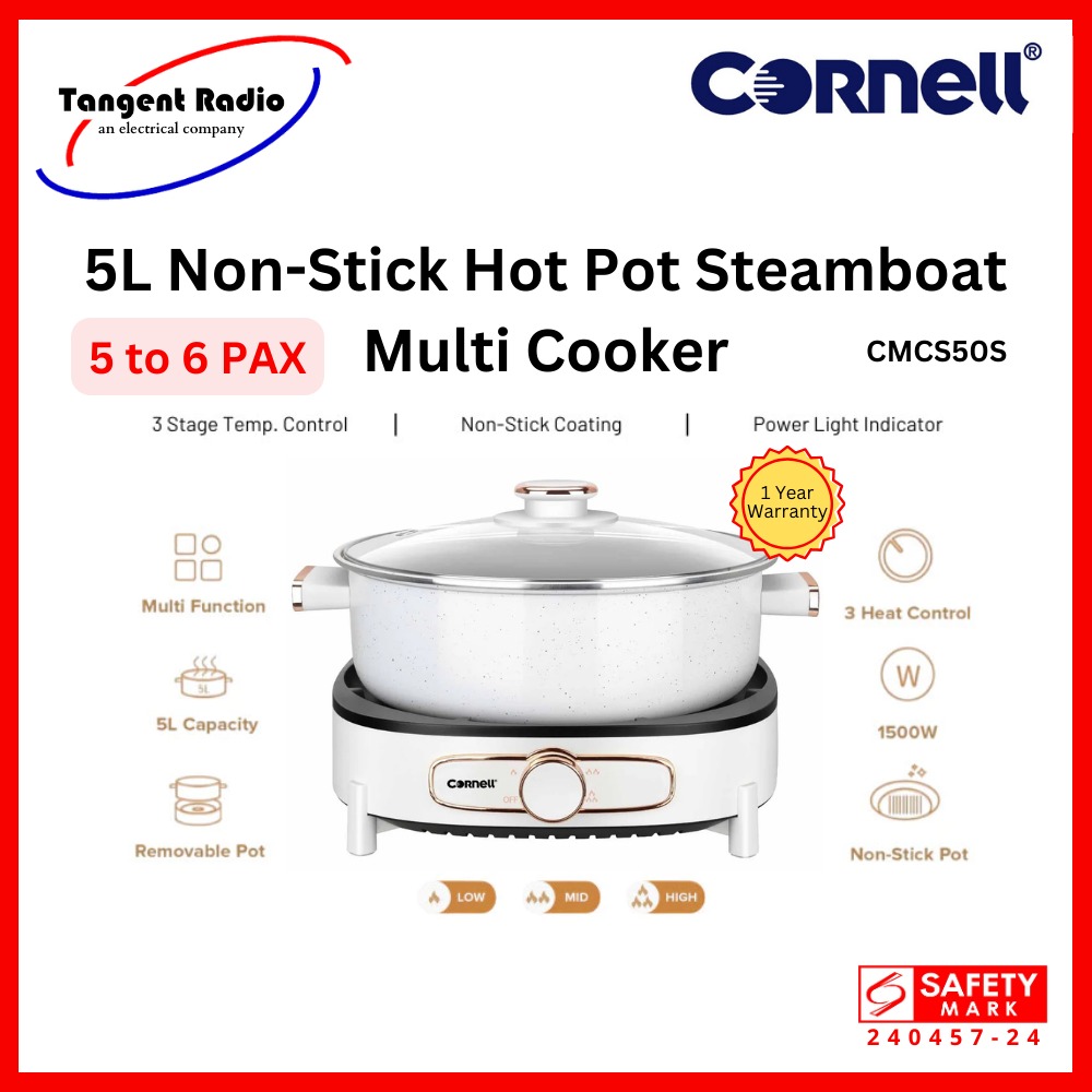 Cornell 5L Non-Stick Multi Cooker CMCS50S IOu, TV & Home Appliances ...