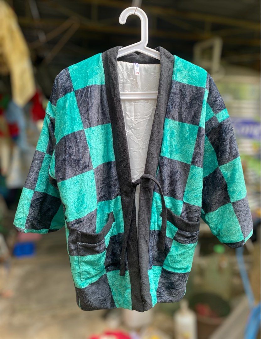 Demon Slayer X Bandai Official Tanjiro Kimono Jacket, Men's Fashion ...