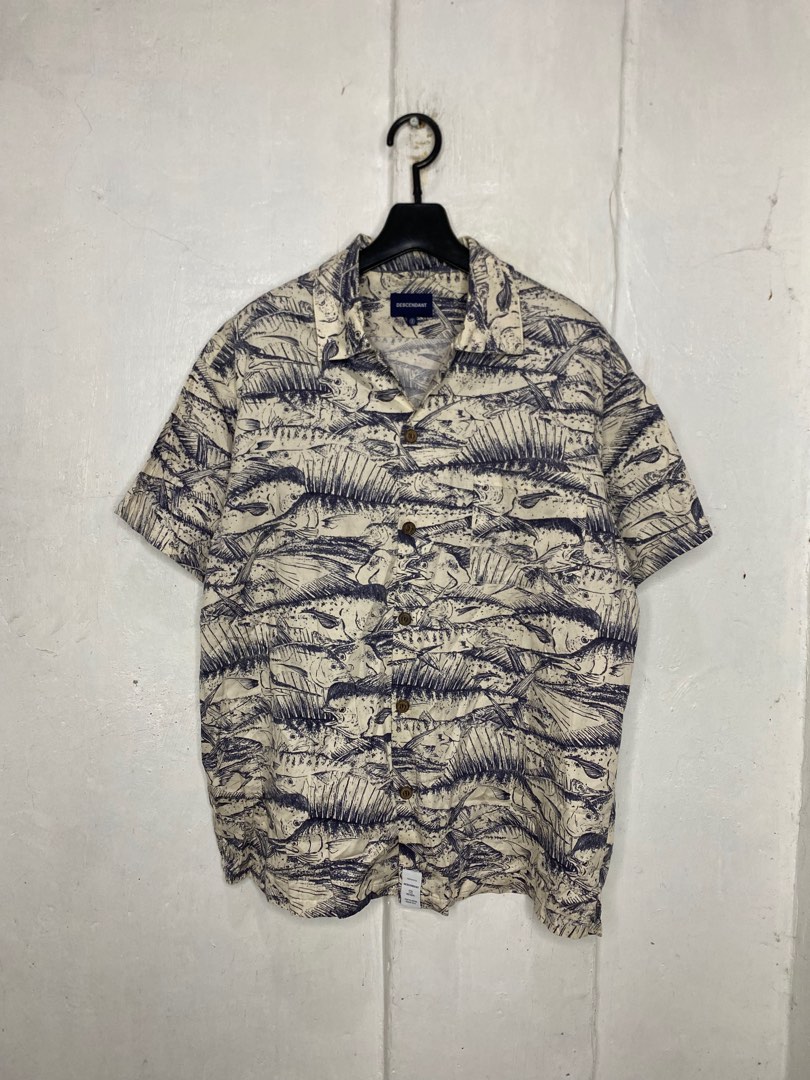 Descendant Japan Fish Design Buttondown Polo, Men's Fashion, Tops ...