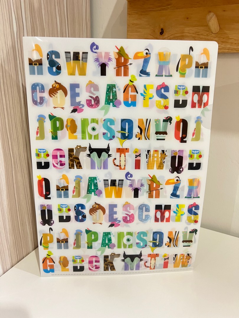 Disney Pixar Alphabets Characters Clear File, Hobbies & Toys ...