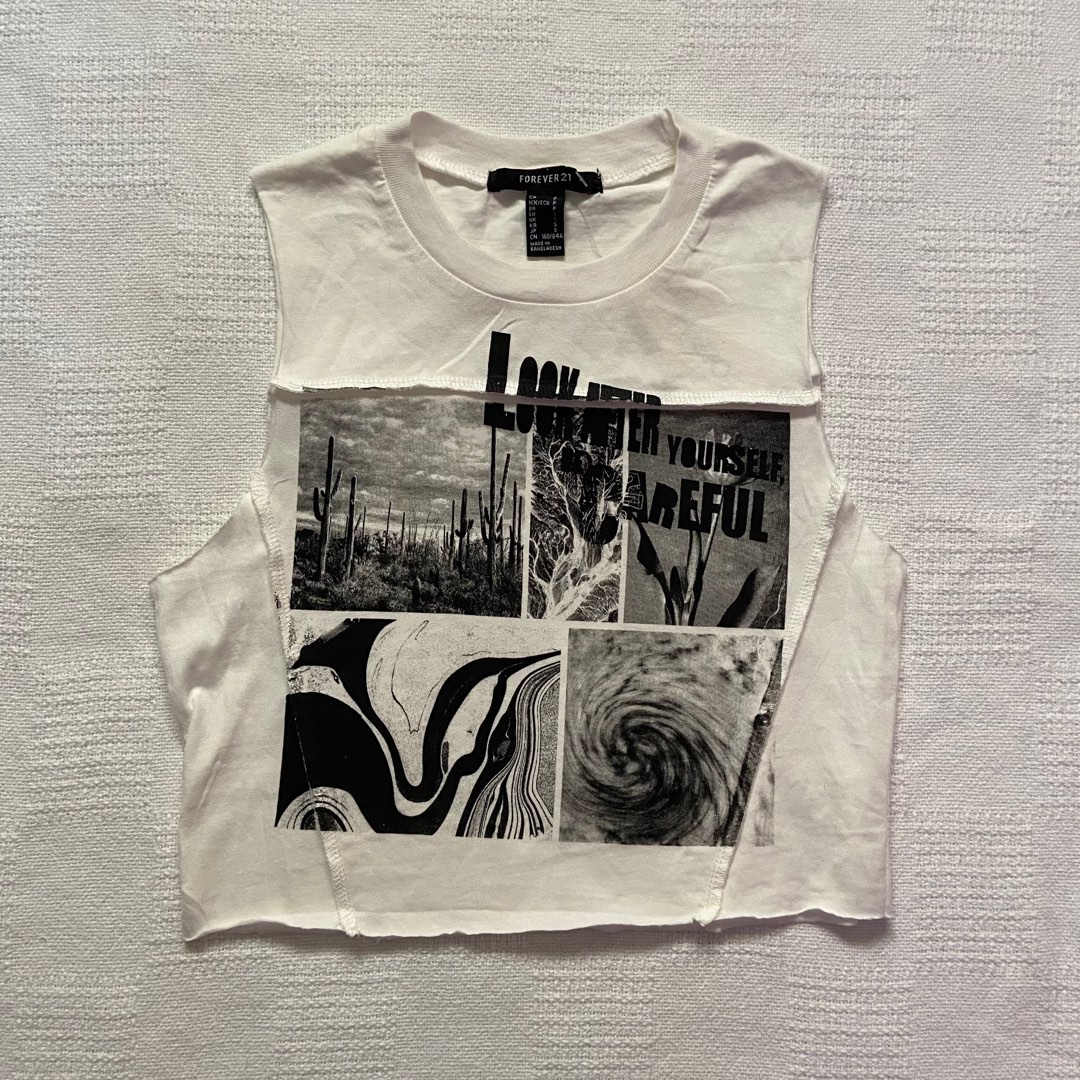 Forever 21 graphic muscle tee top, Women's Fashion, Tops, Sleeveless on ...