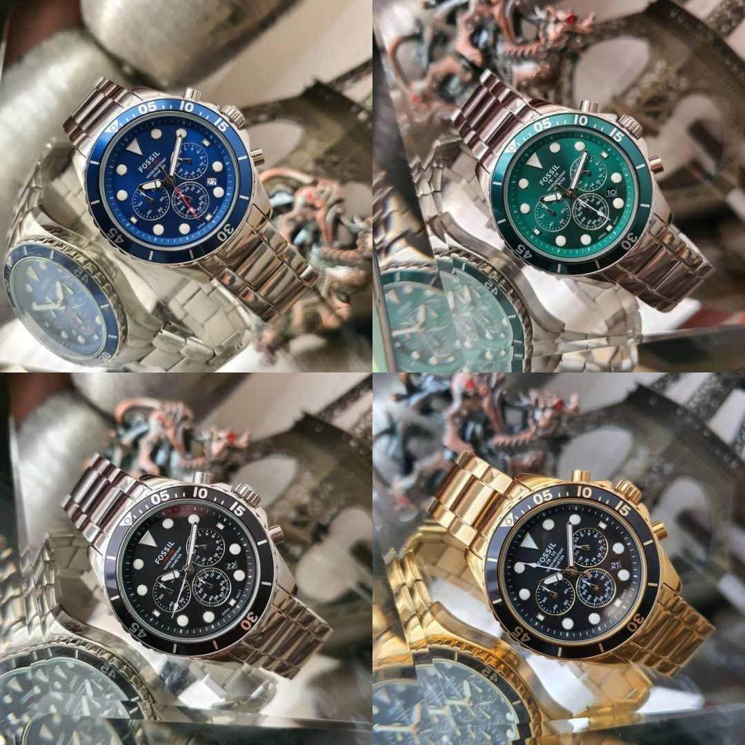 Fossil Men's Watch - FB-03 Chronograph Watch with Rotating Bezel Dial ...