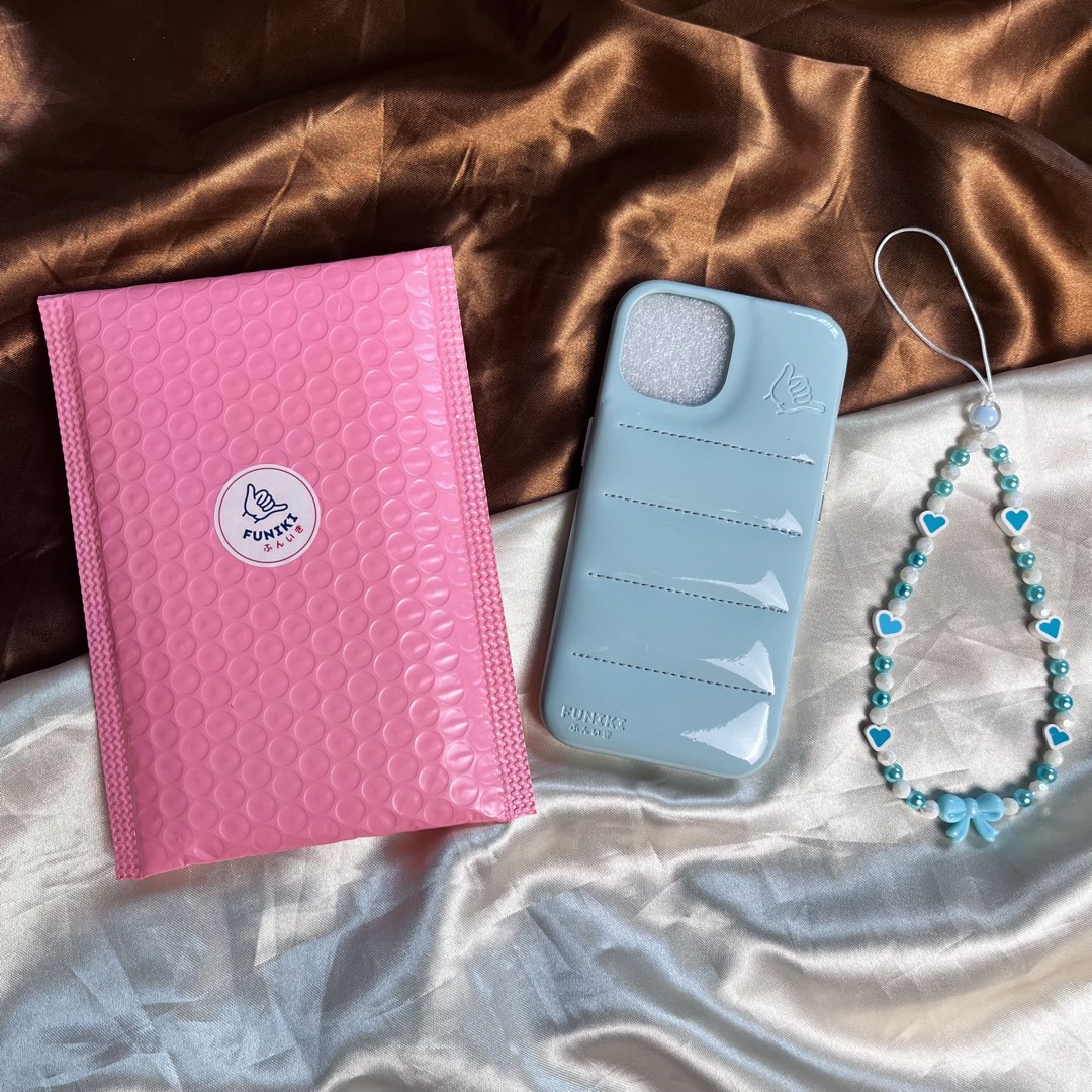 Funiki Ice Blue Puffy Case for iPhone 13, Mobile Phones & Gadgets ...