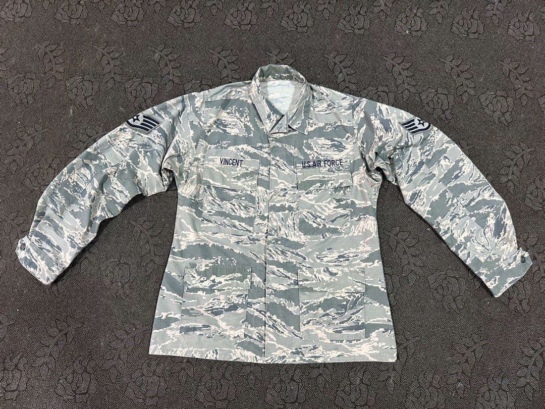 Jacket uniform us air Force, Camo digital Tiger Stripe, Men's Fashion, Tops & Sets, Swim Top ...