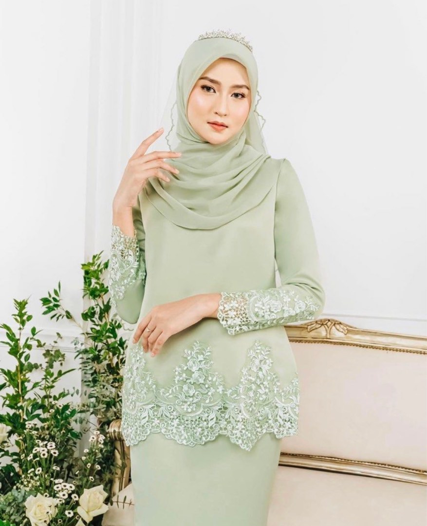 Lynda Kurung by Hijabistahub (Green Tea), Women's Fashion, Muslimah Fashion, Baju Kurung & sets ...