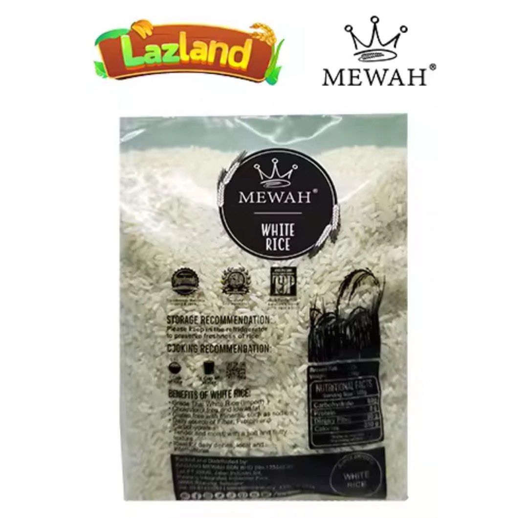 Mewah White Rice 1kg Packet, Food & Drinks, Rice & Noodles on Carousell