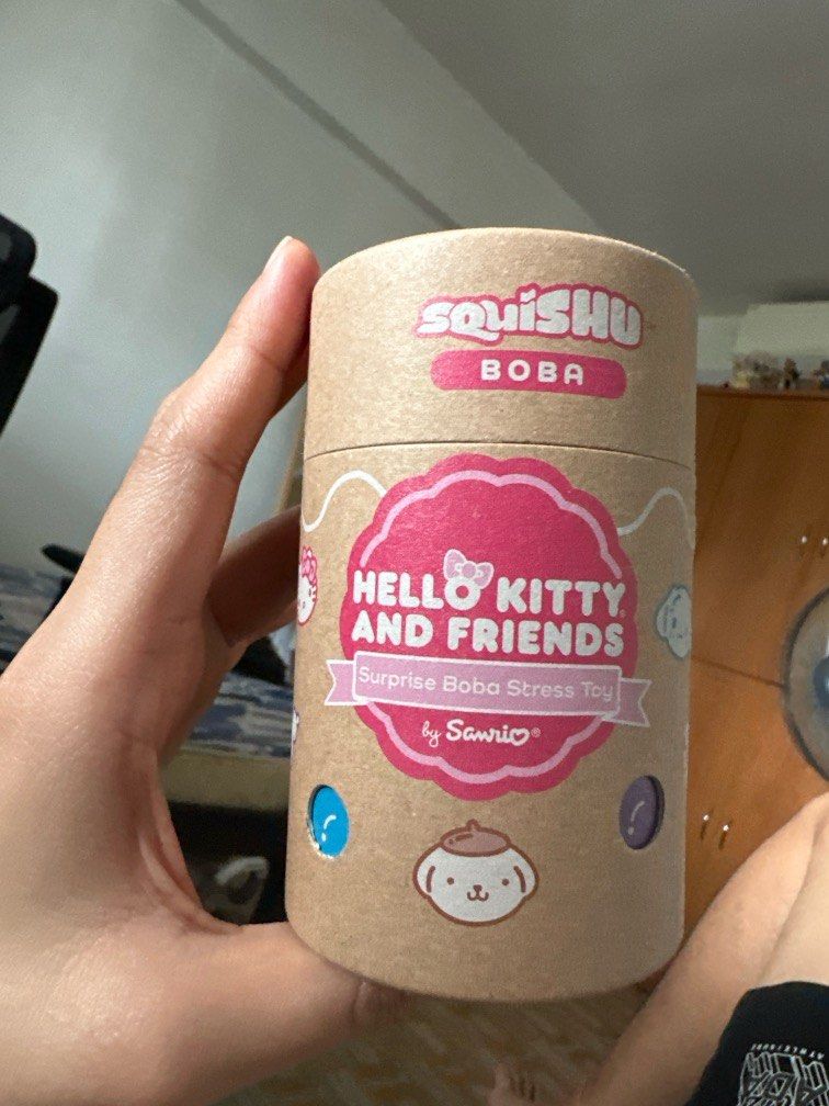 Miniso - Hello kitty and friends boba stress toy (Pompompurin), Hobbies ...