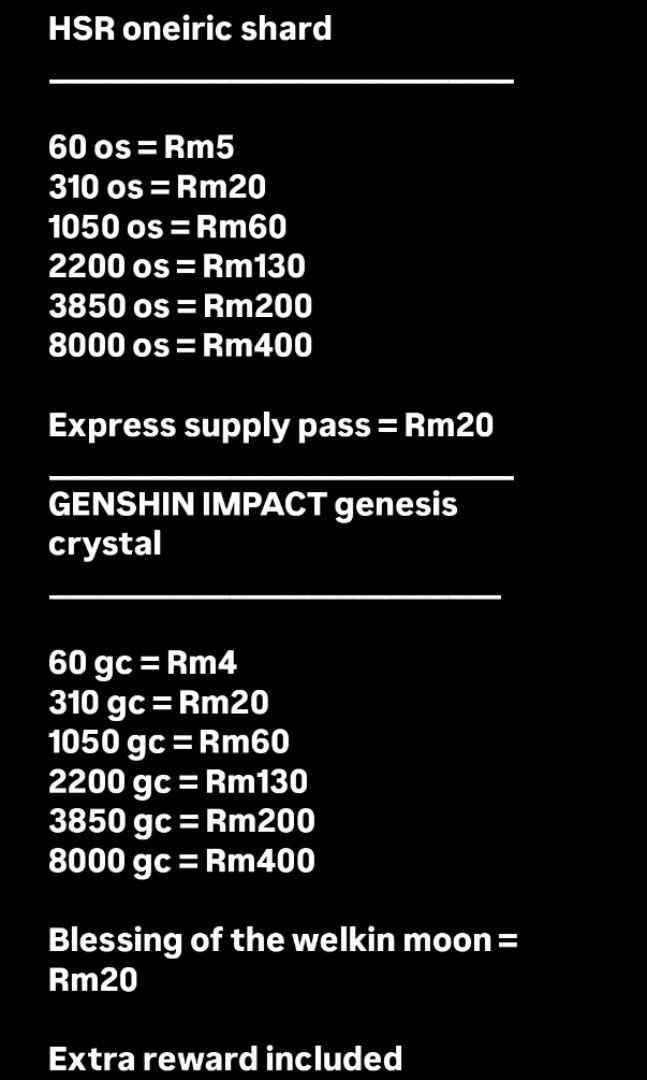 Mlbb, Hok, Genshin Impact and hsr top up!!, Video Gaming, Video Games ...
