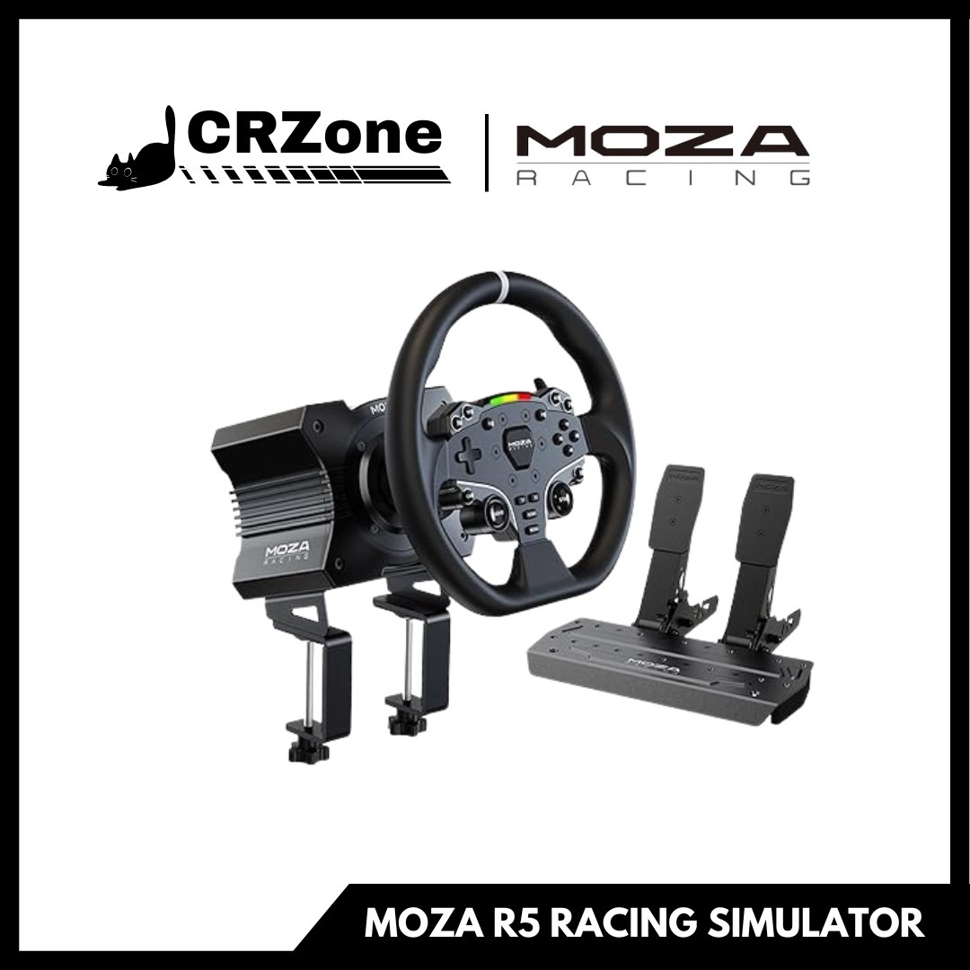 Moza R5 Direct Drive 5.5NM Sim Racing Simulator Wheels + Pedals Bundle ...