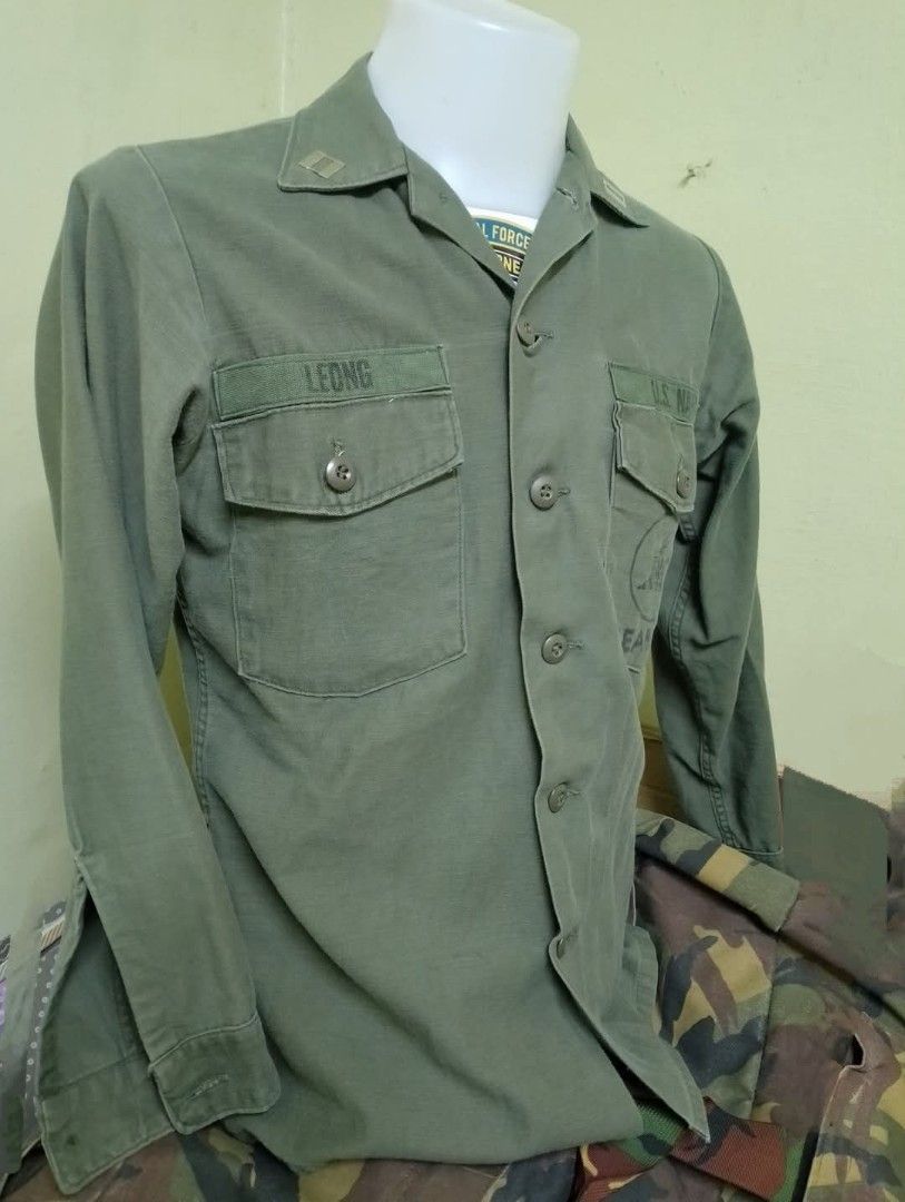 OG107 3rd pattern USN US Navy Nam war 60s~70s, Men's Fashion, Tops ...