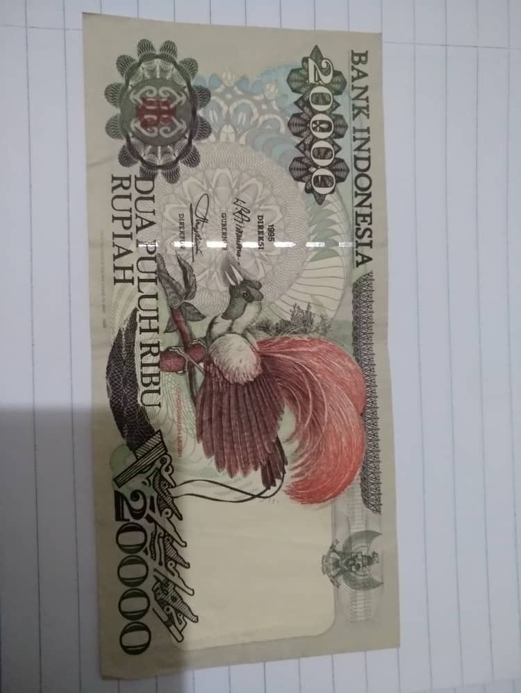 Original 20000 Rupiah Indonesia Bank Note Year 1995, Hobbies & Toys ...