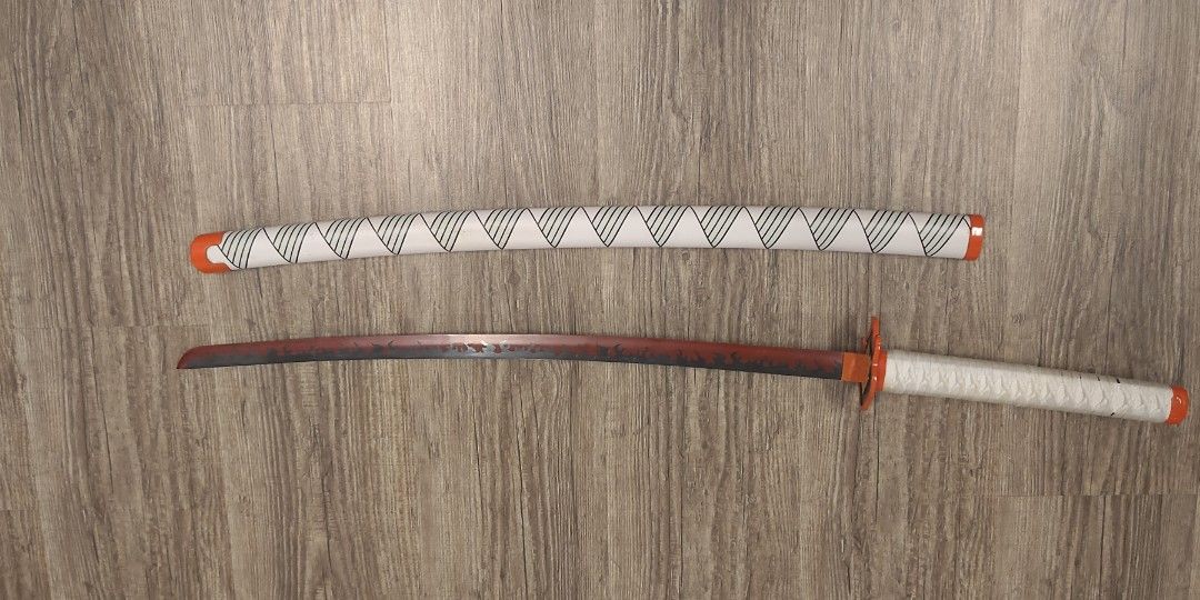 Pedang Besi Rengoku Demon Slayer, Hobbies & Toys, Toys & Games on Carousell