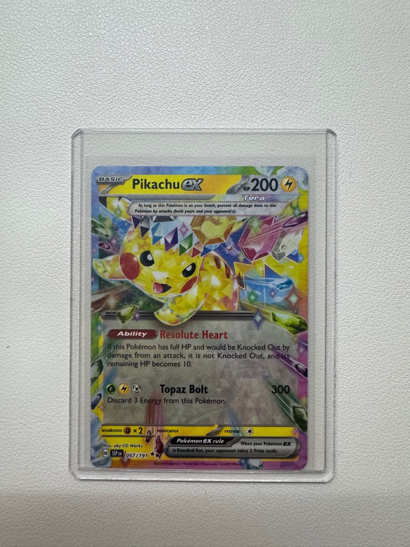 Pikachu EX #57, Pokemon Surging Sparks, Hobbies & Toys, Toys & Games on ...