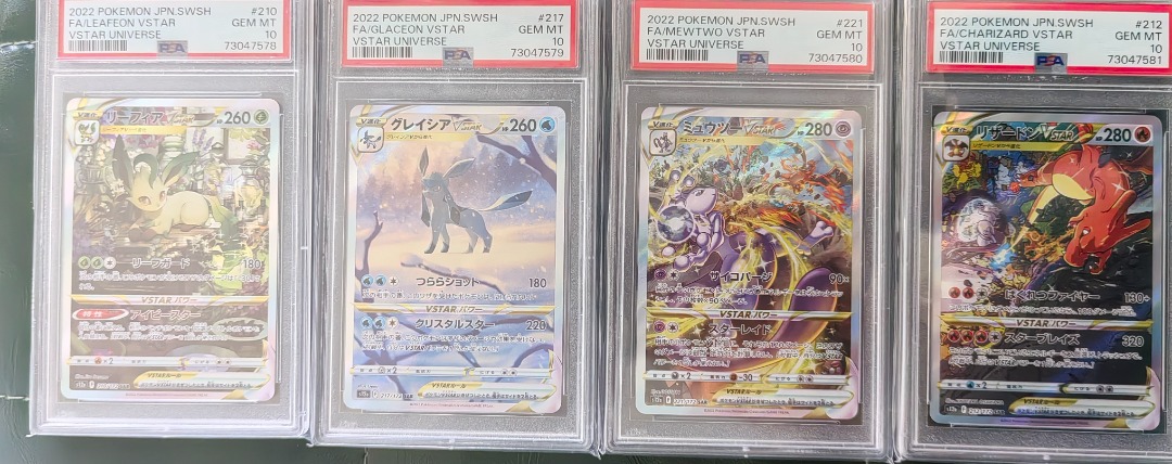 Pokemon cards - 4xPSA 10 sequential set of Mewtwo & Charizard VSTAR ...