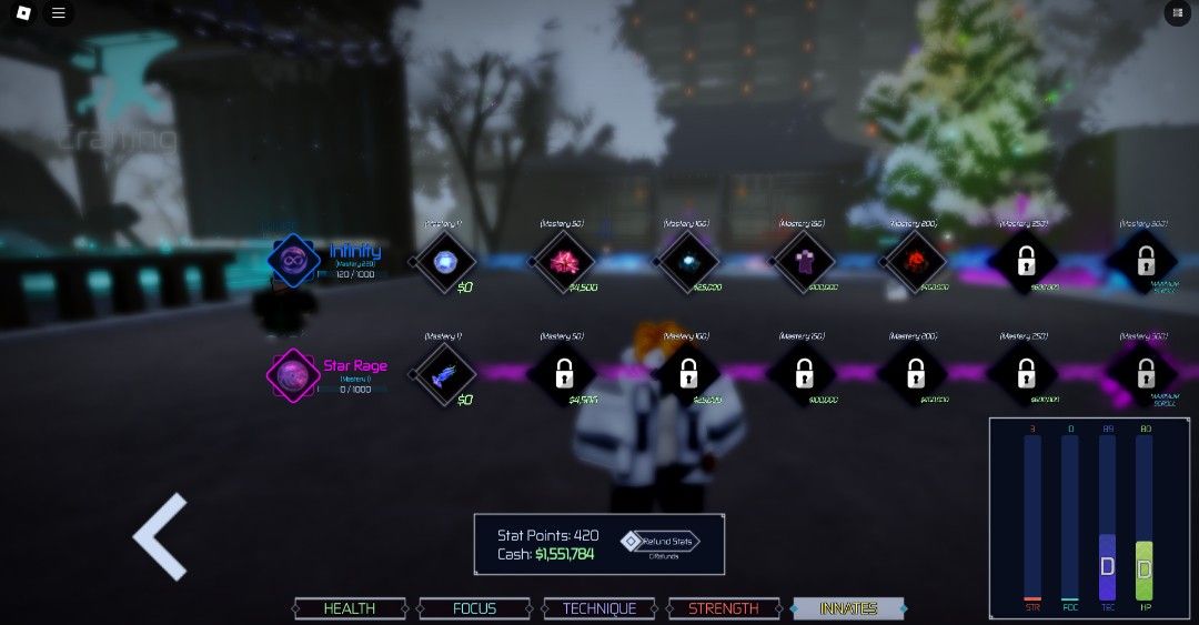 (ROBLOX) Jujutsu infinite Max Level Acc with INFINITY and STAR RAGE ...