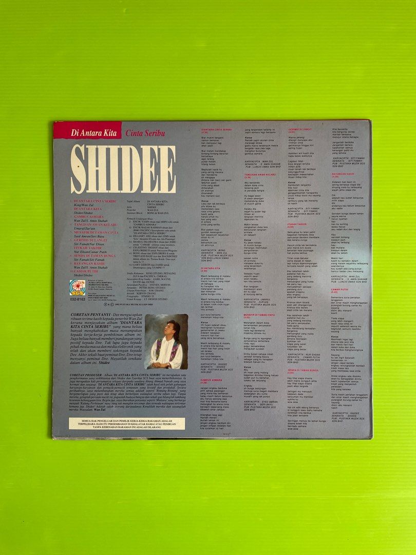 Shidee Di Antara Kita Cinta Seribu Album Piring Hitam Melayu Lp Record ...